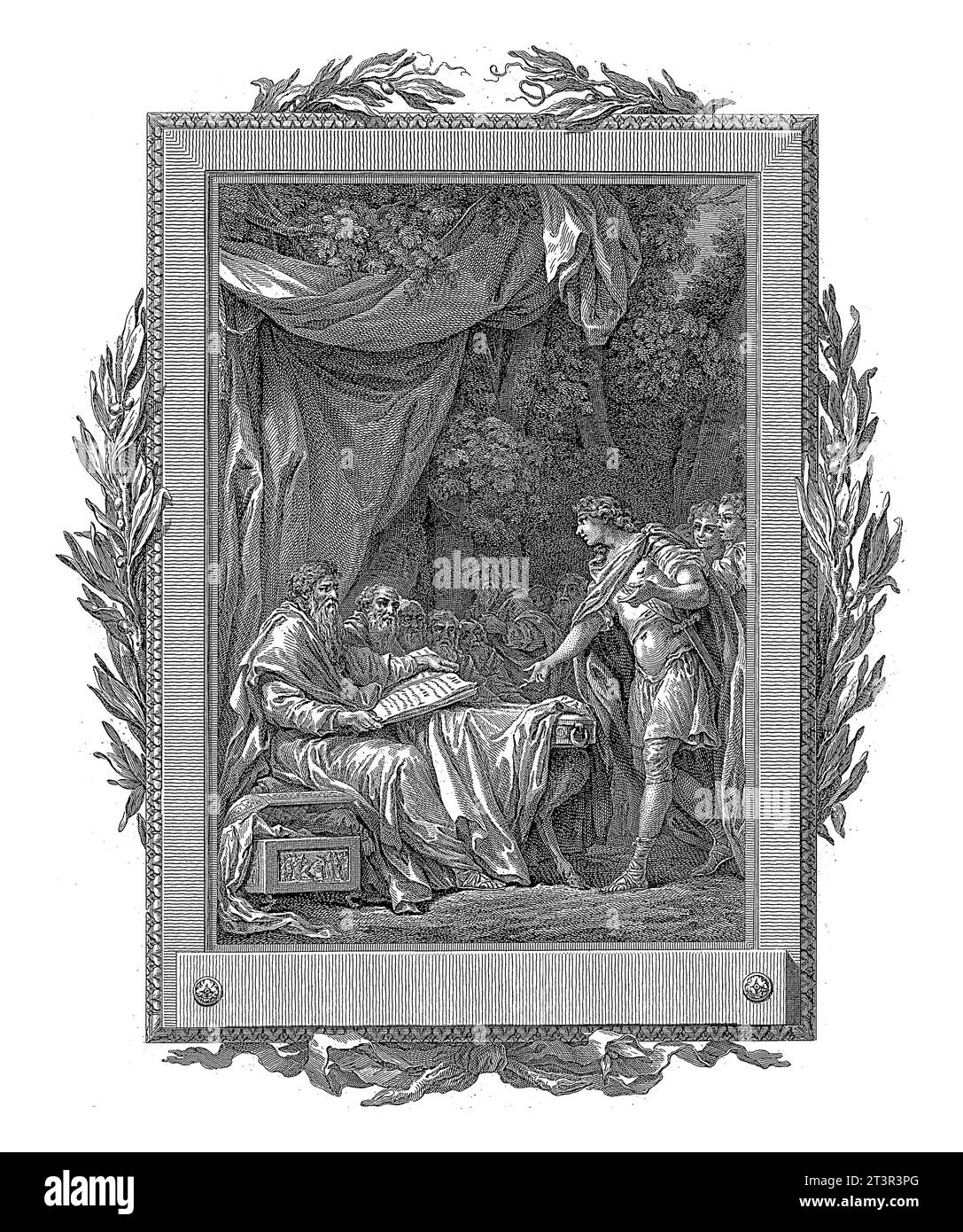 Telemachus standing before Minos, Jean-Baptiste Tilliard, after Charles ...