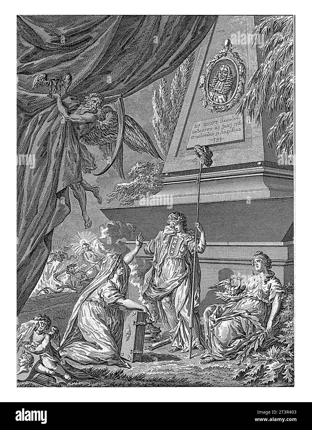 Allegorical funerary monument for Hendrik Hooft Danielsz., 1794, Daniel ...