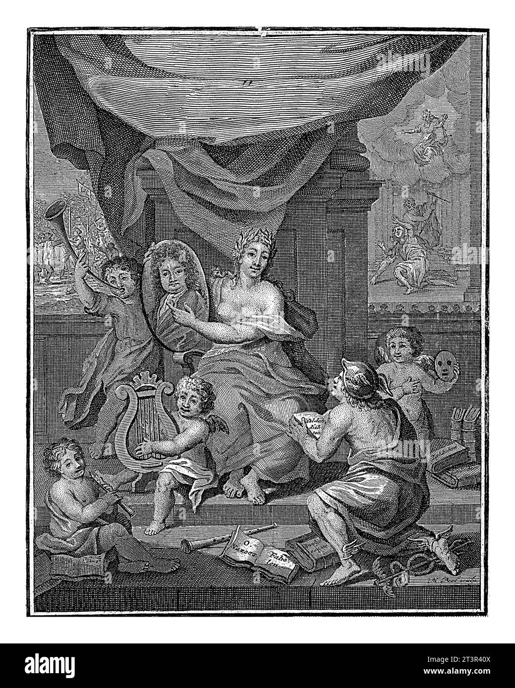 Poetry with the Portrait of the Poet Lukas Rotgans, Matthijs Pool, 1715 ...