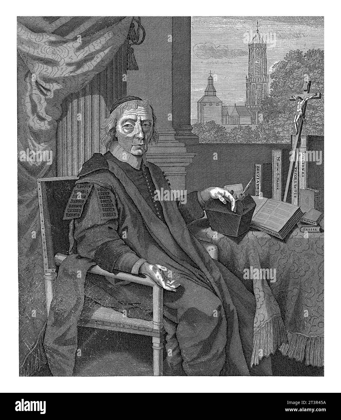 Portrait of pastor Abraham van Brienen, Pieter van Dijck (1654 ...