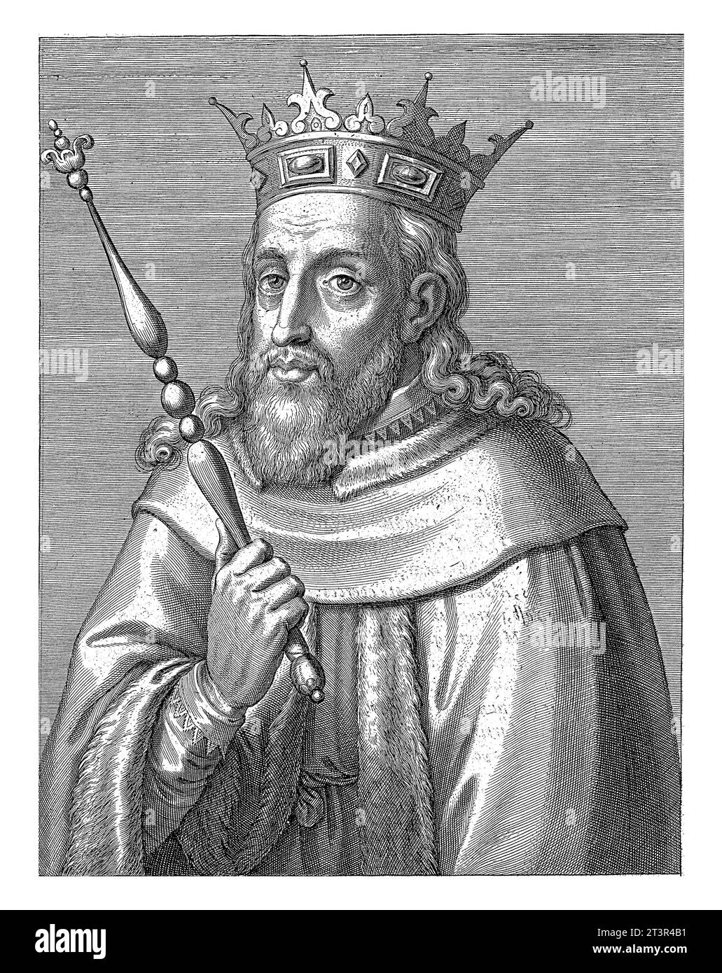 Portrait of King Sancho II of Portugal, Cornelis Galle (I), 1621 ...