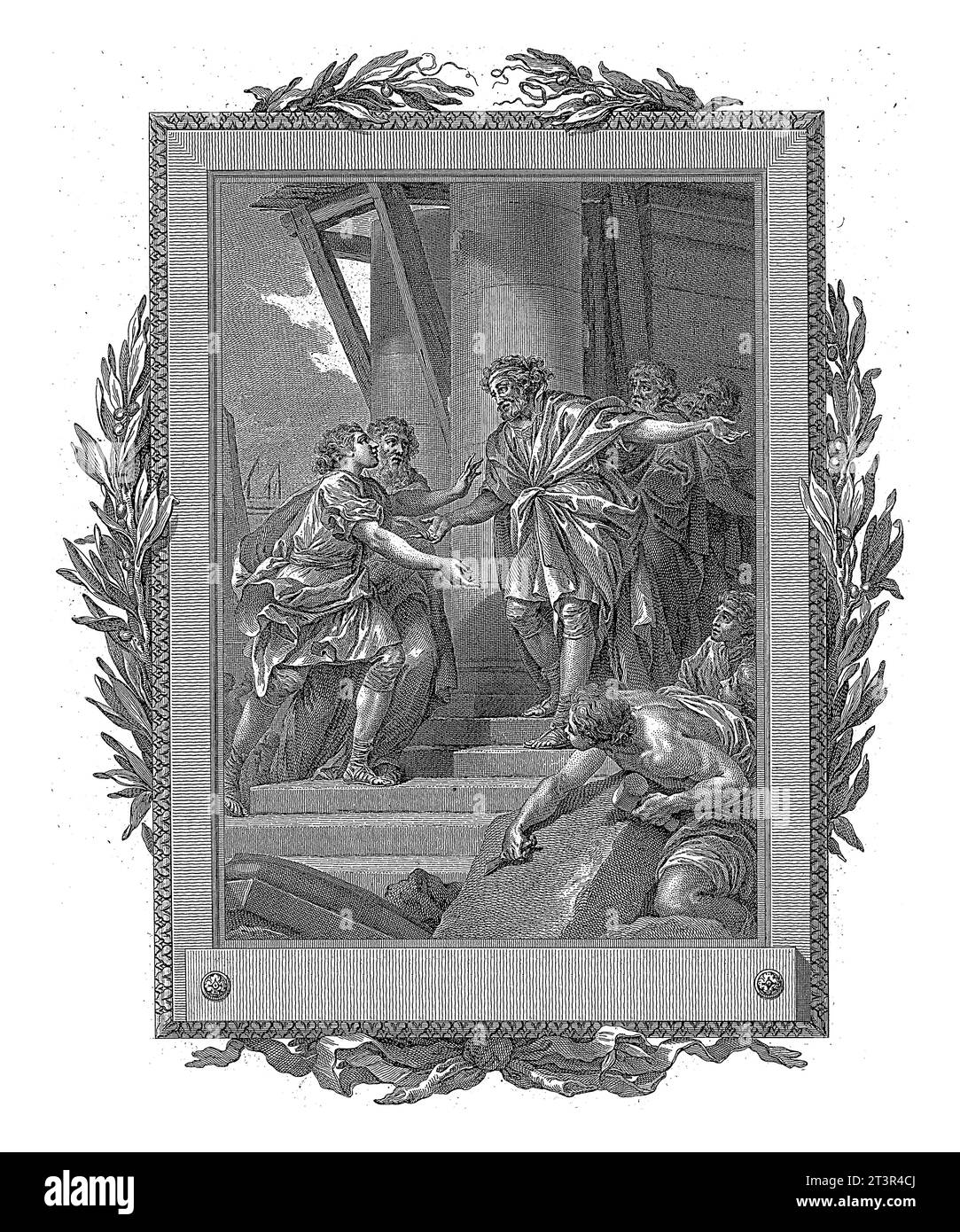 Telemachus and Mentor received by Idomeneus in Salento, Jean-Baptiste ...