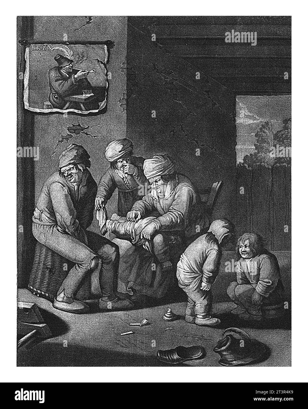 The Sense of Smell, Pieter Schenk (I), after Andries Both, 1670 - 1713 ...