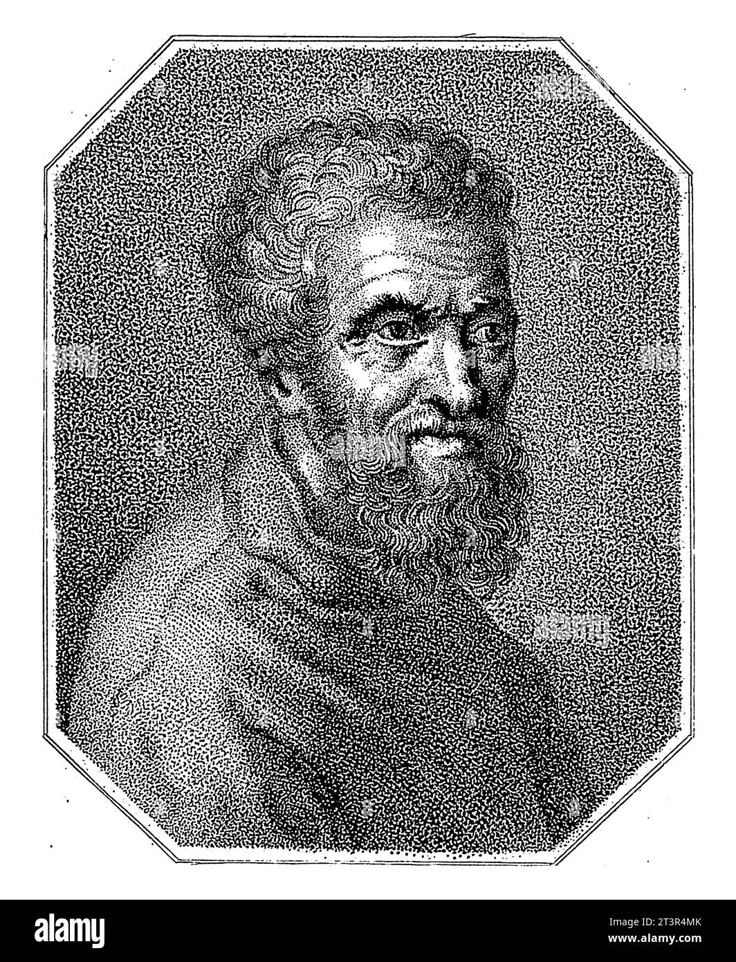 Portrait of Michelangelo, Karl Traugott Riedel, 1818 Stock Photo - Alamy