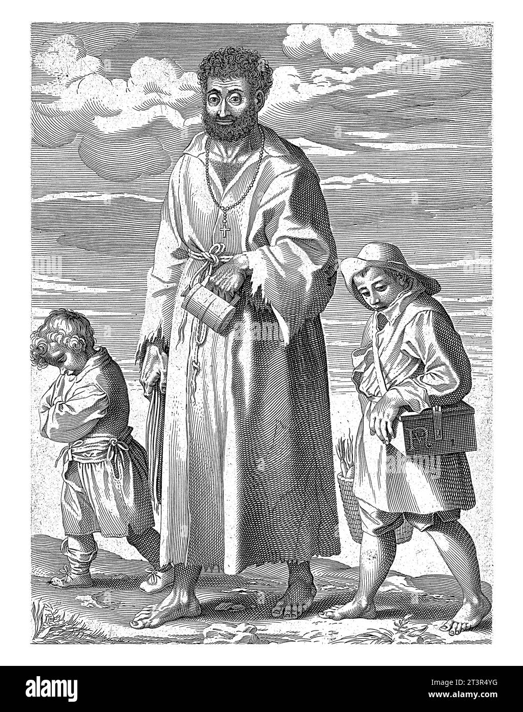 Begging monk Giovanni Leonardo Geruso, Francesco Villamena, 1600 The ...