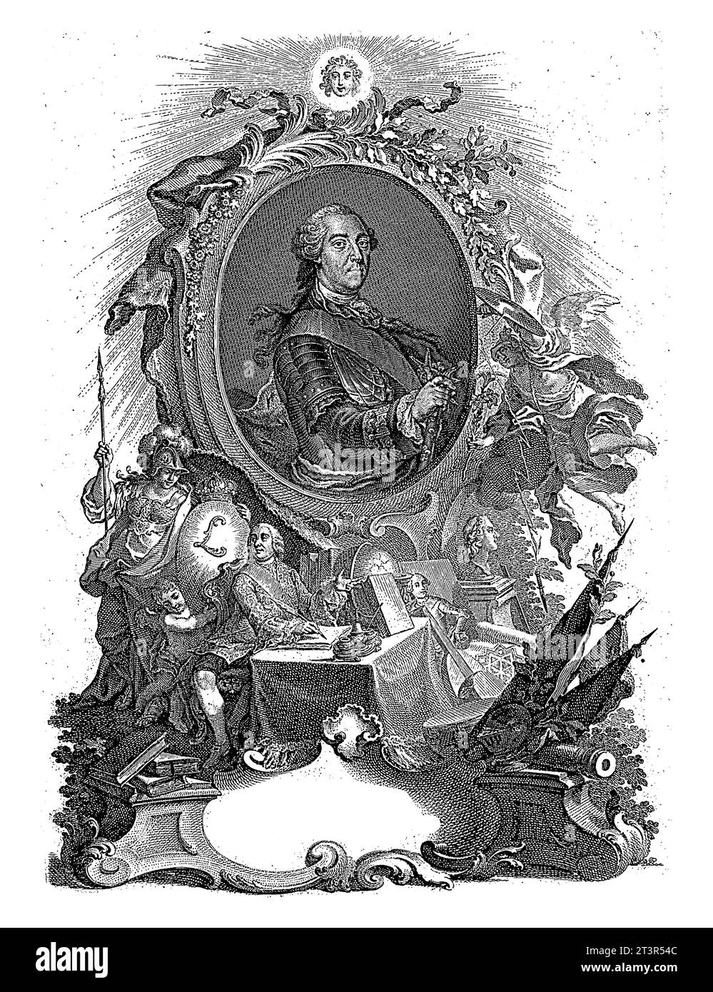 Portrait of Louis XV; King of France; Johann Esaias Nilson; 1731 - 1788 ...