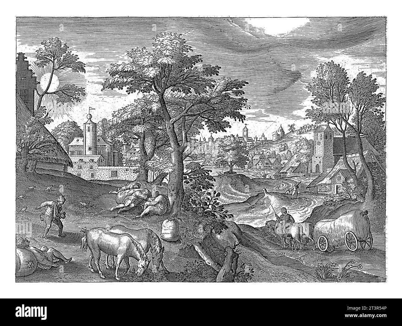 Satan sows weeds among the grain, anonymous, after Hans Bol, 1651 ...