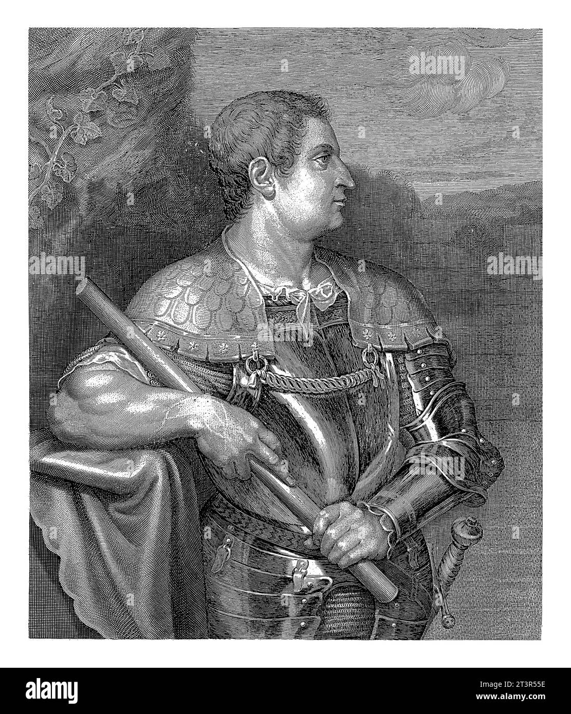 Portrait of the Roman Emperor Otho, Robert van Voerst, after Anthony ...