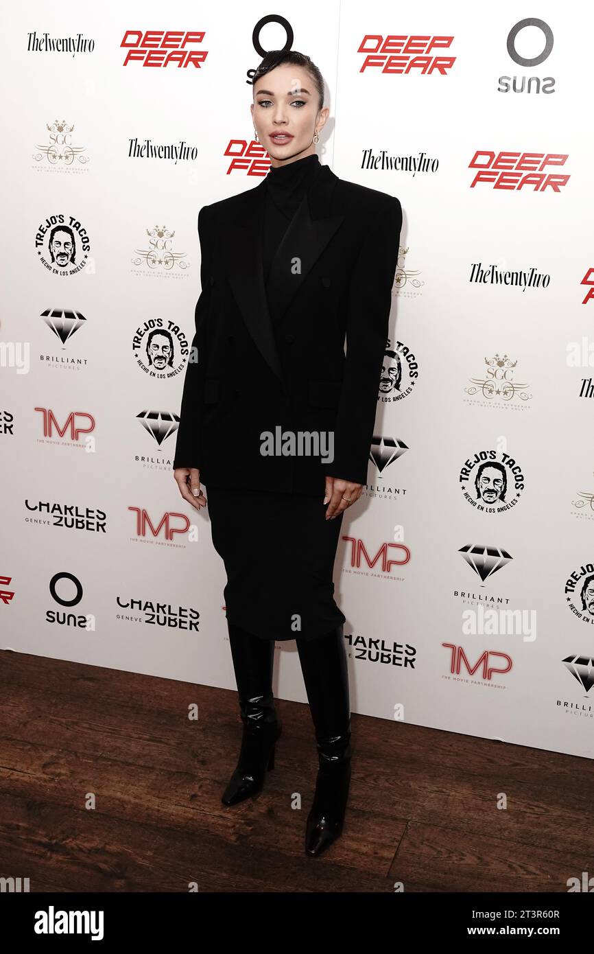Amy Jackson attends the UK premiere of Deep Fear at the Ham Yard in ...