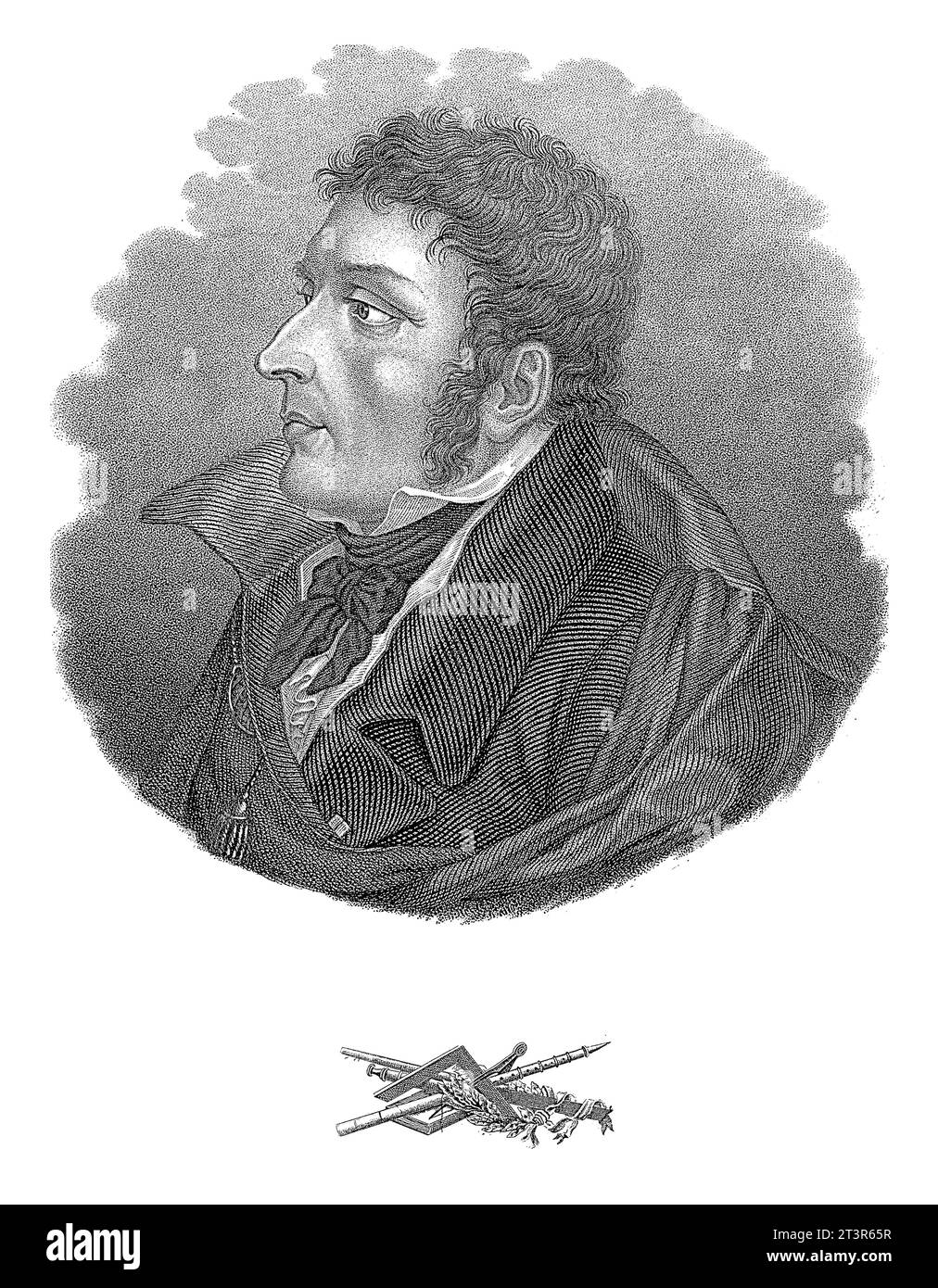 Portrait of Mathematician Vincenzo Brunacci, Giuseppe Buccinelli, after ...