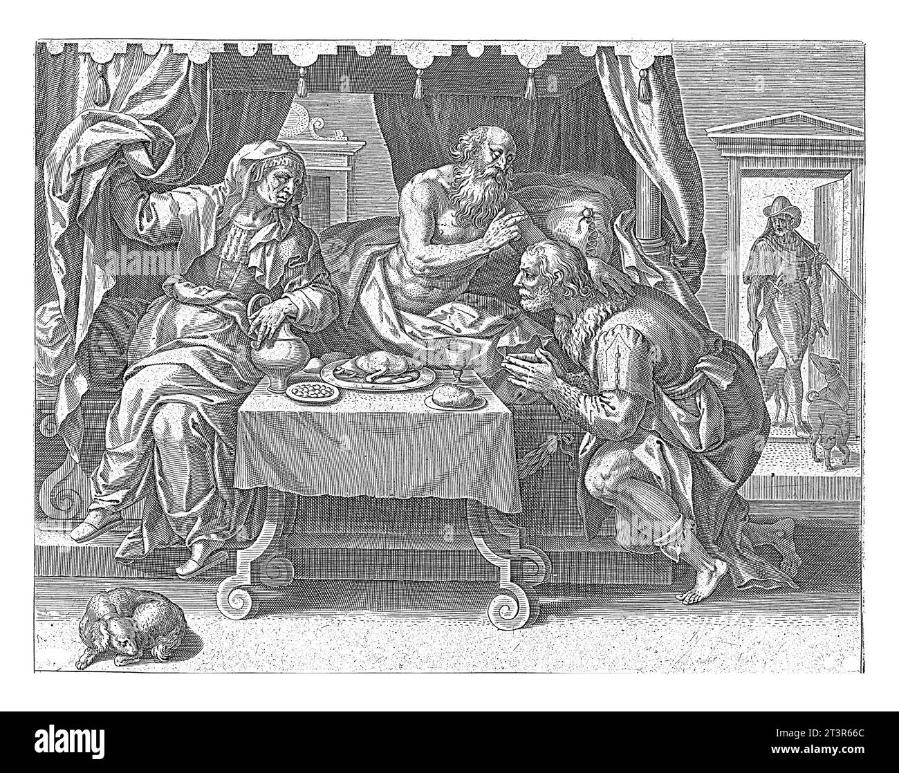 Isaac blesses Jacob, Maerten de Vos, 1639 The blind old Isaac blesses ...