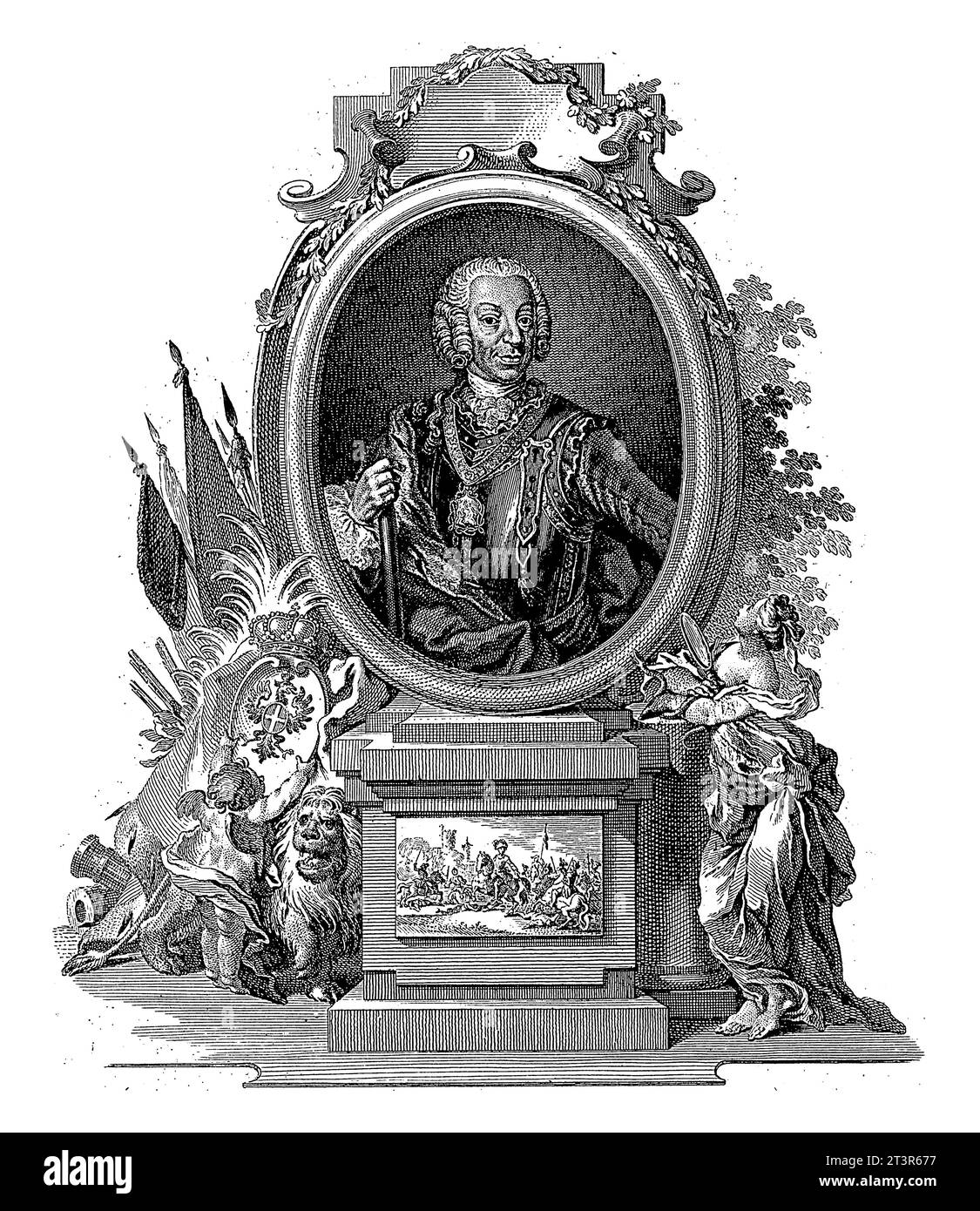 Portrait of Charles Emmanuel III, King of Sardinia, Johann Esaias ...