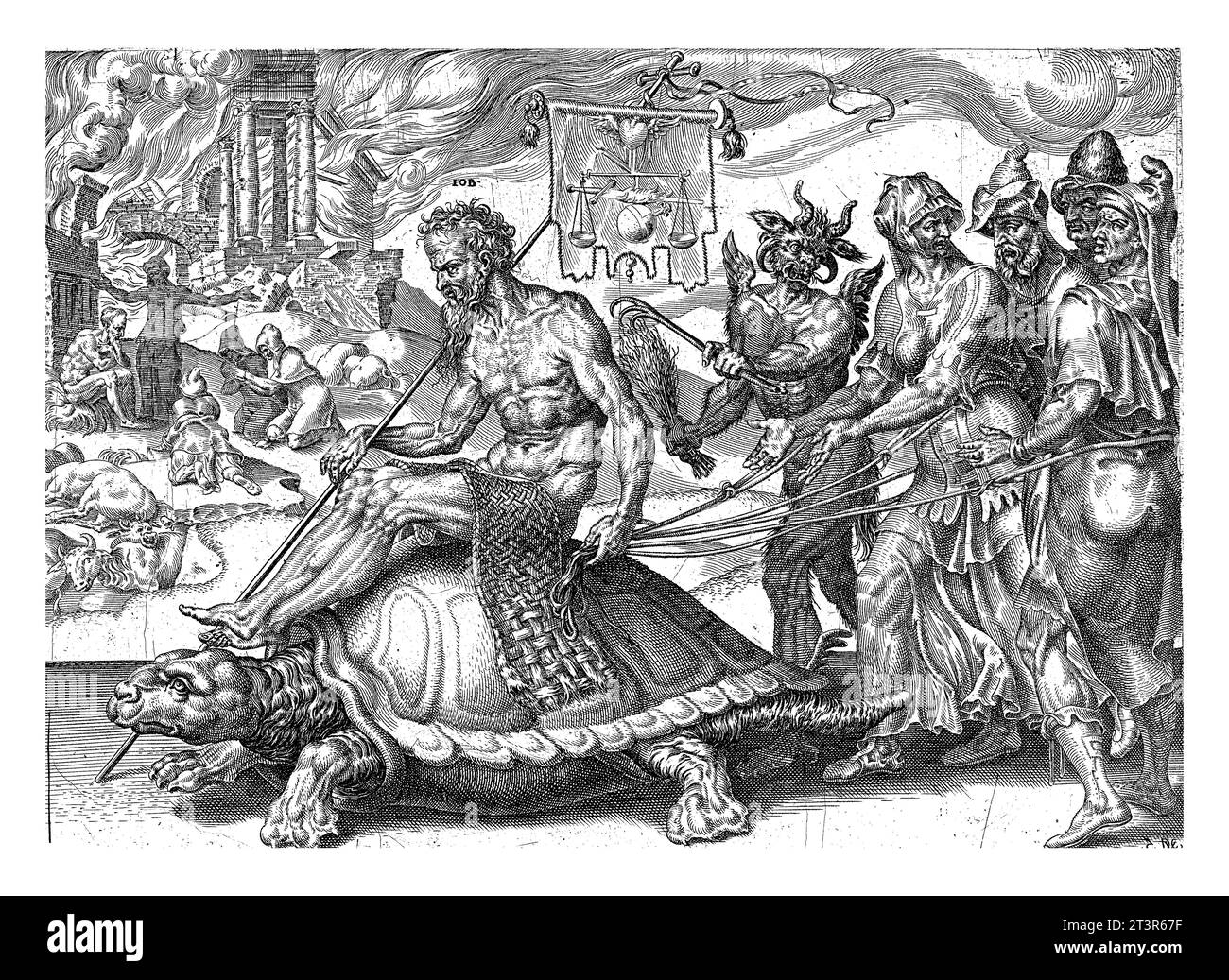 Triumph of Job, Dirck Volckertsz. Coornhert, after Maarten van ...