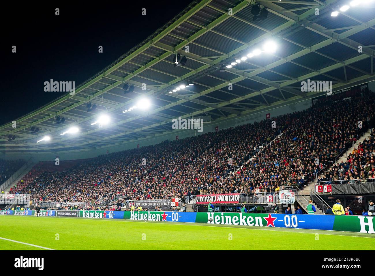 ALKMAAR - Overview of the stadium during the UEFA Conference League ...