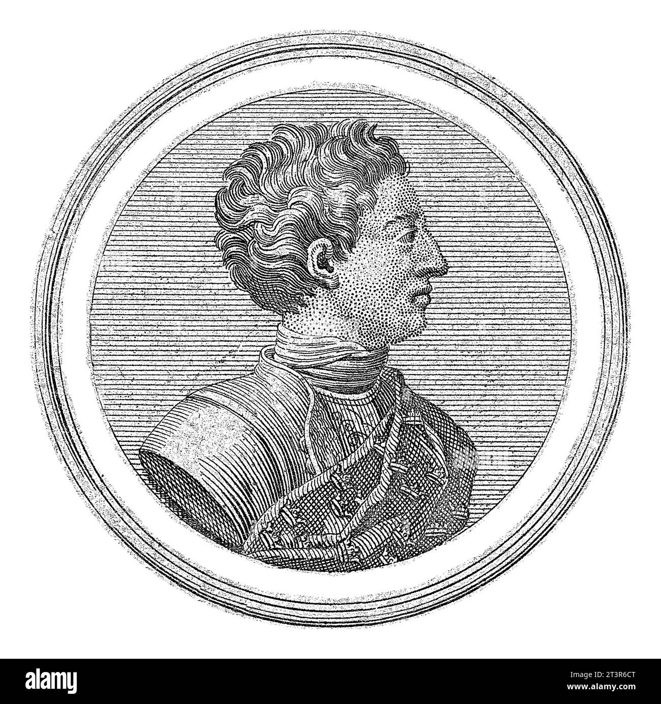 Portrait of Charles XII, Jan Lamsvelt, 1684 - 1743 Medallion portrait ...