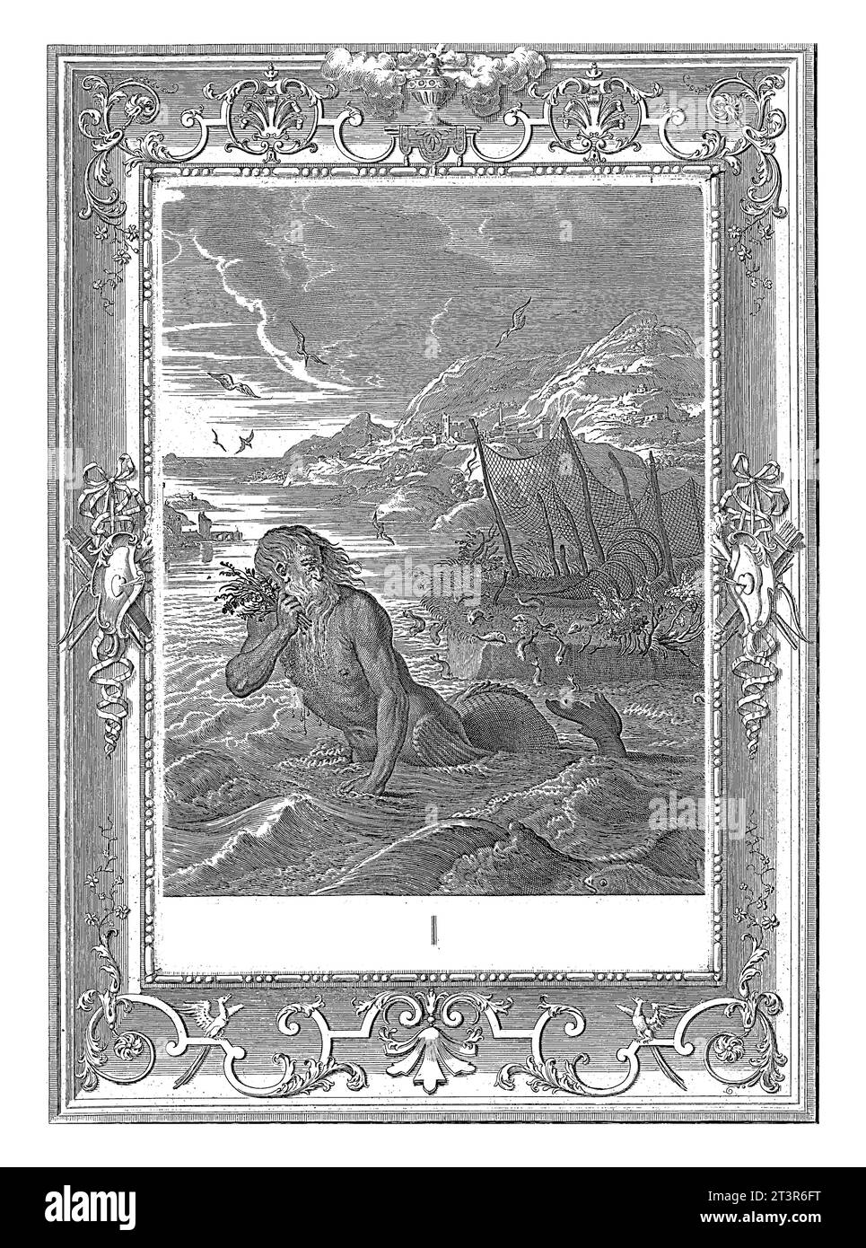 Glaucus turns into a sea centaur, Bernard Picart (workshop of), after ...