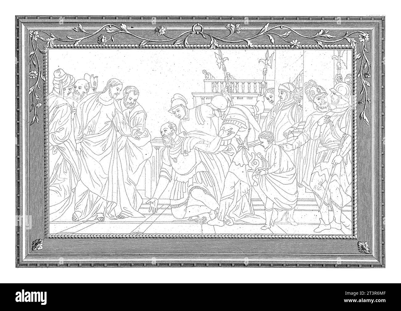 Captain of Capernaum begging Christ for help, Jan Punt.An image of a ...