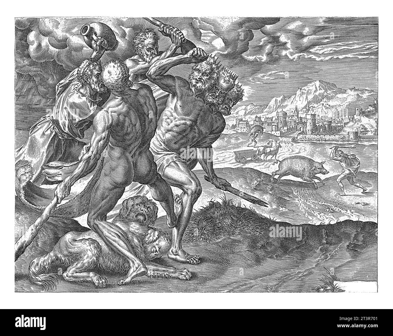 Three headed giant Black and White Stock Photos & Images - Alamy