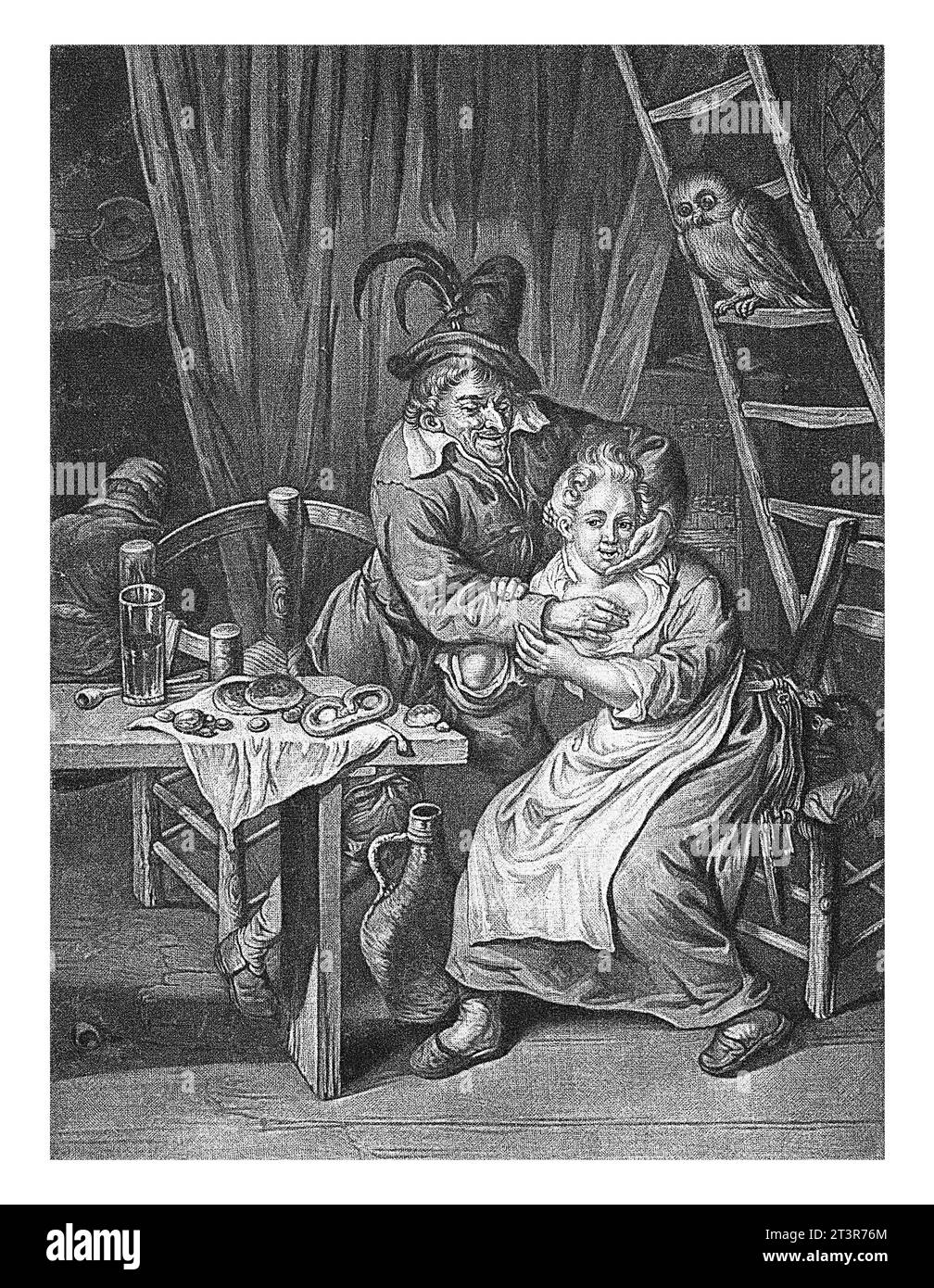 On ladder man in Cut Out Stock Images & Pictures - Alamy