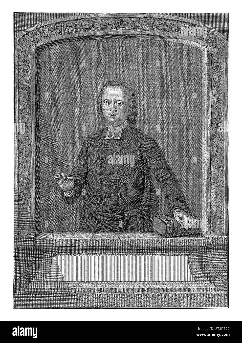 Portrait of Jan Hendrik Vorstius, Jacob Houbraken, after Johannes ...
