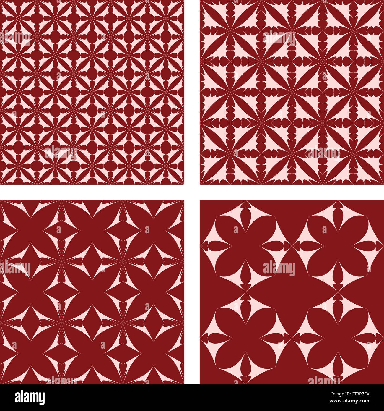 Maroon seamless pattern background set Royalty Free Vector Stock Vector ...