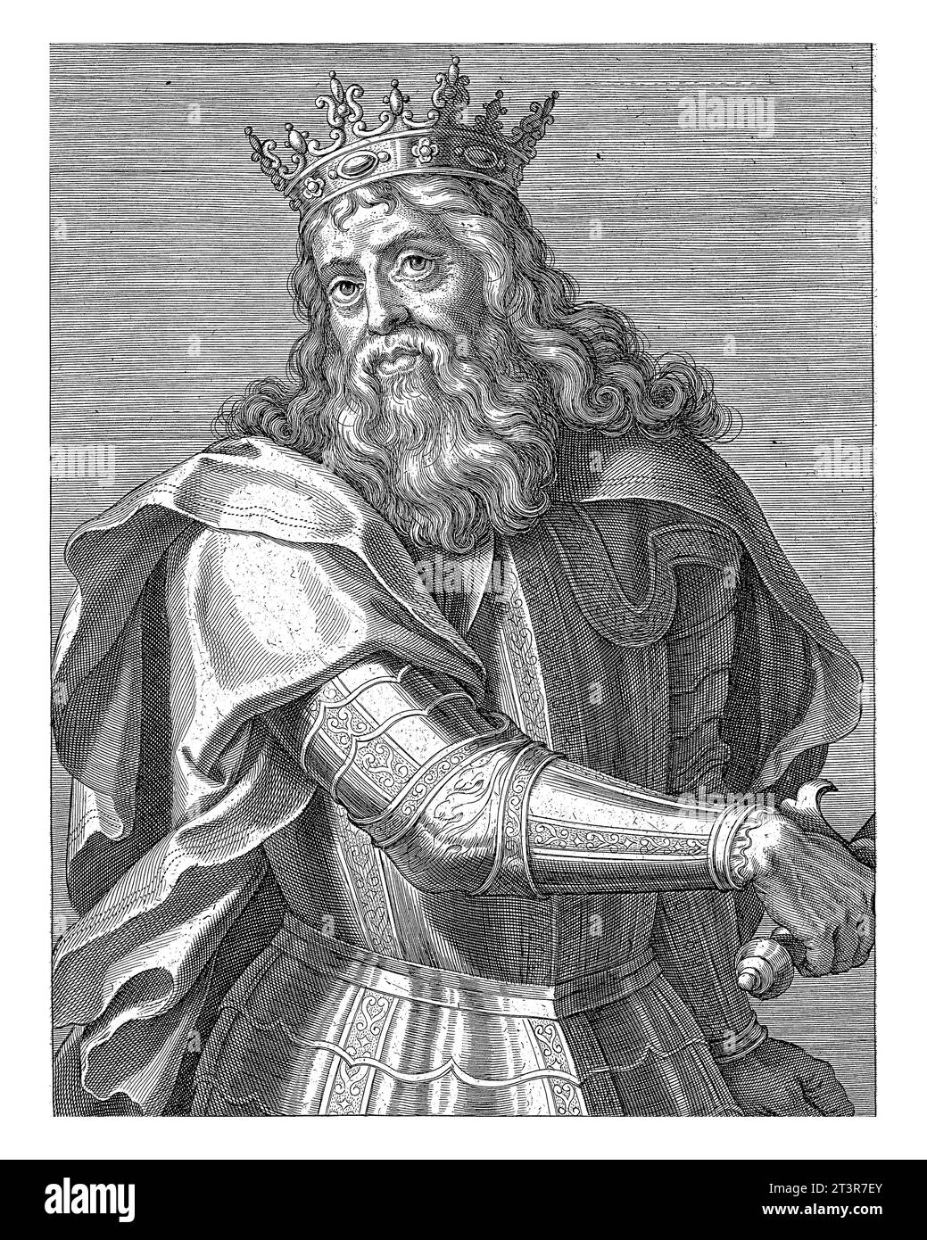 Portrait of King Peter I of Portugal, Cornelis Galle (I), 1621, vintage ...