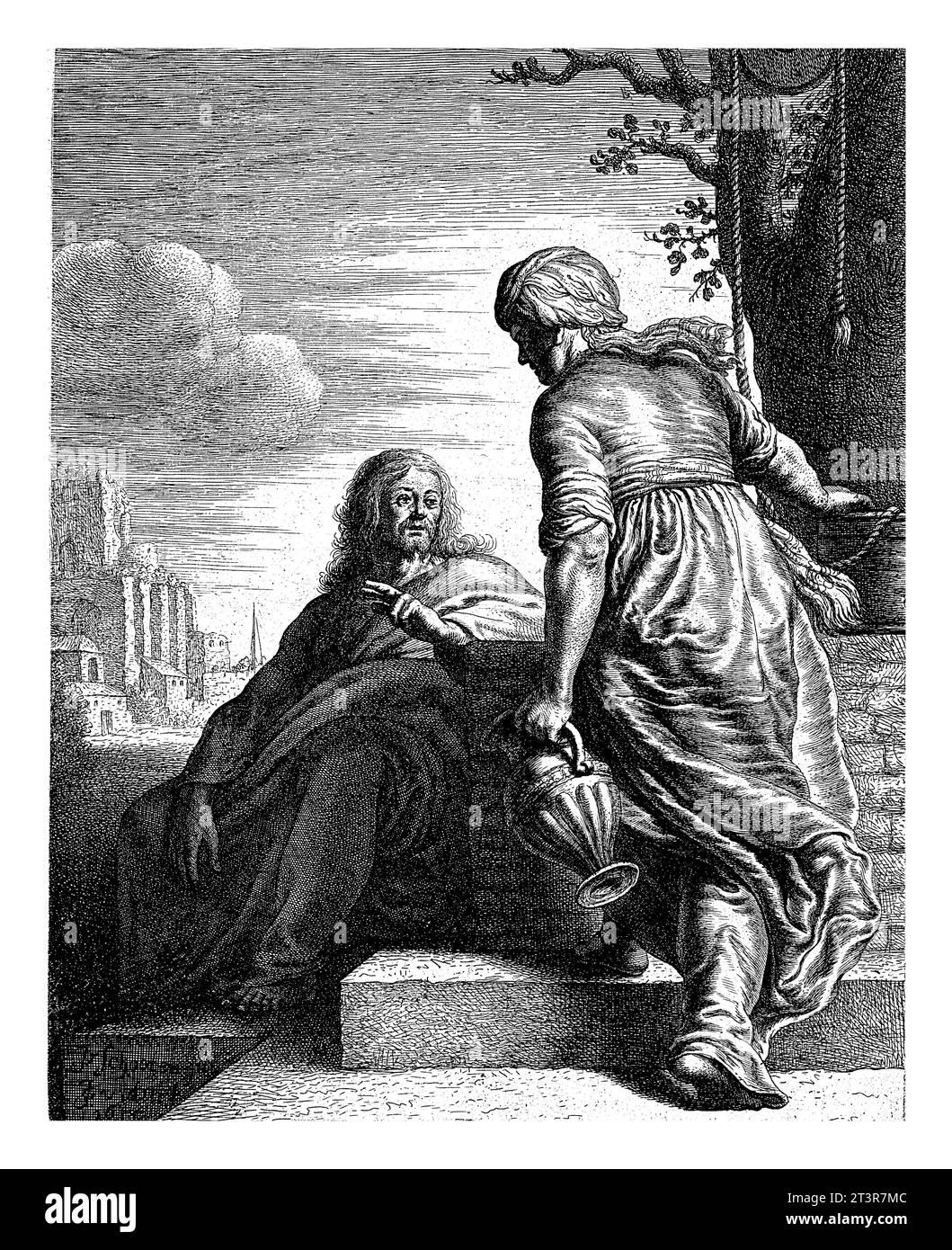 Jesus the samaritan woman Black and White Stock Photos & Images - Alamy