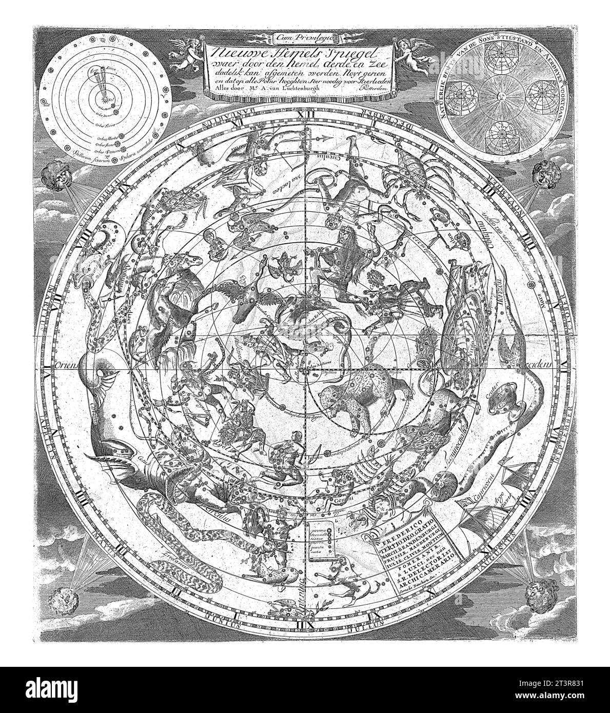 Sky map with the northern constellations, Andreas van Luchtenburg ...