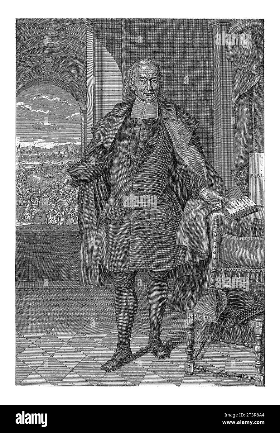 Portrait of Joseph Schaitberger, Martin Engelbrecht, after Paul Decker ...
