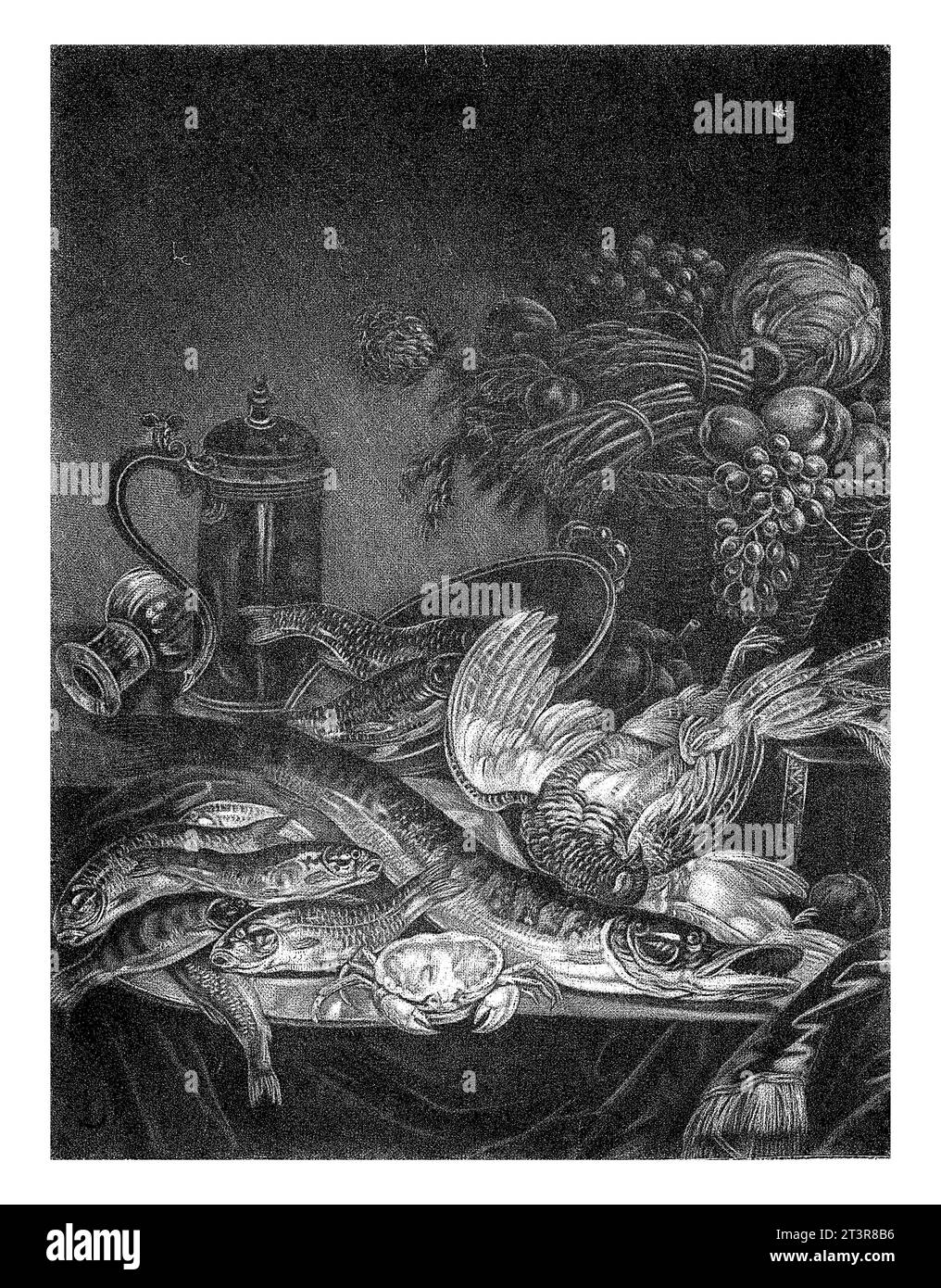 Still Life with Fish, Poultry, Vegetables and Fruit, Jacob Gole, 1670 ...