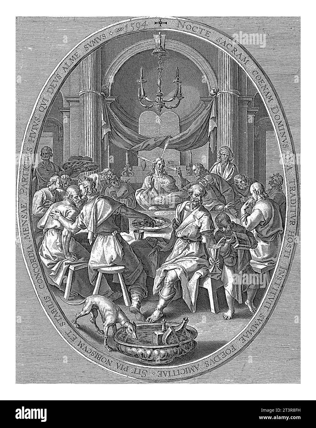 Last Supper, Crispijn van de Passe (I), after Joos van Winghe, 1594 ...