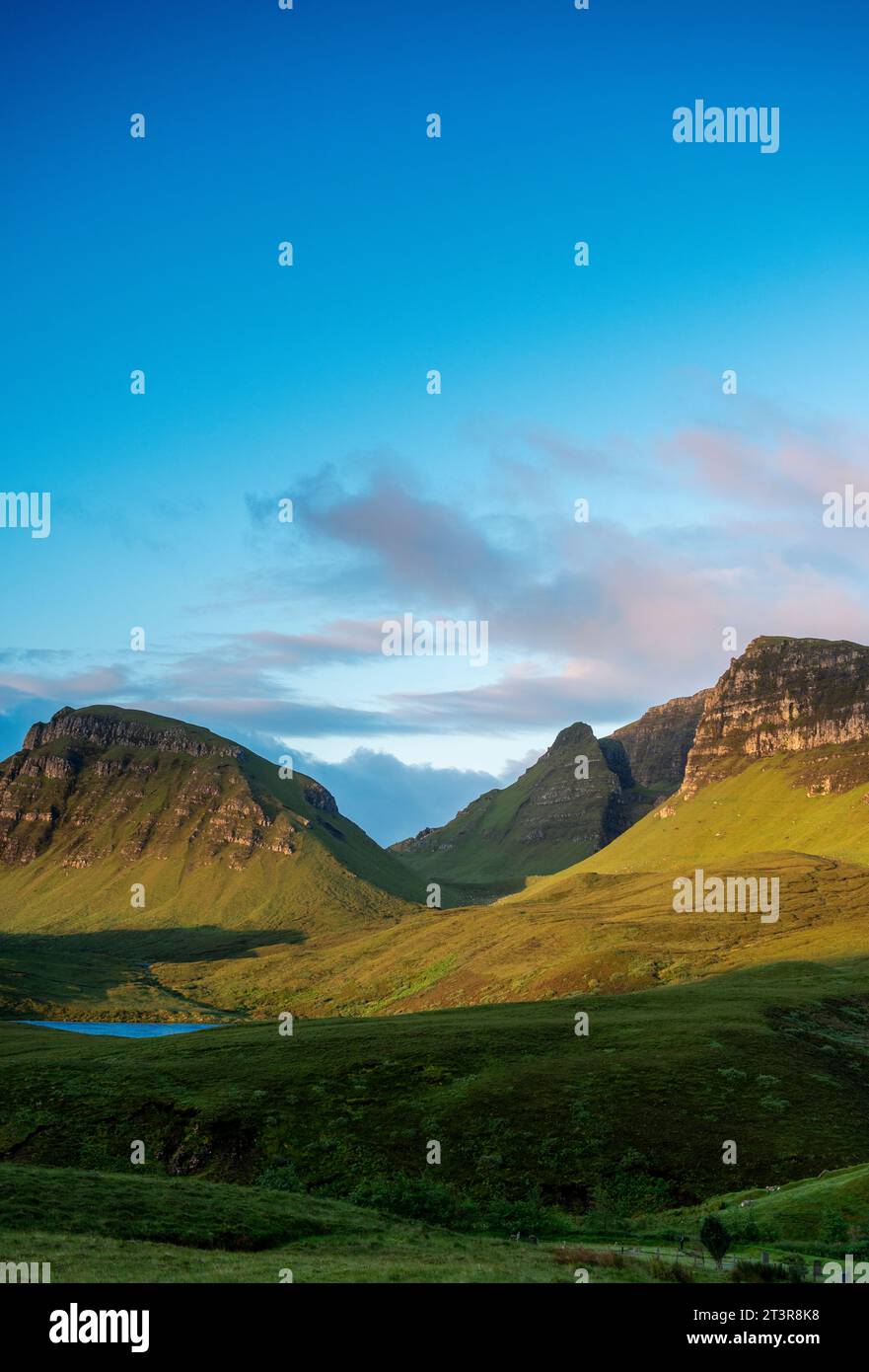 Scenic view of the Trotternish Ridge from near the Quiraing on the Isle ...