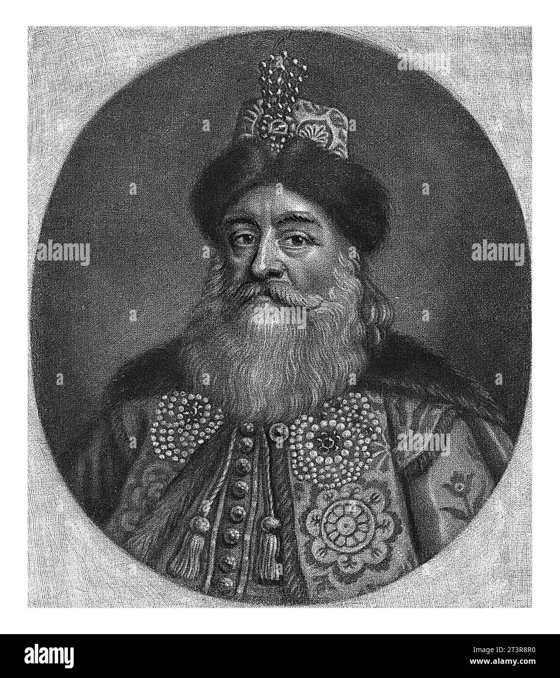 Portrait of Peter John Potemkin, Abraham Bloteling, after Gottfried ...