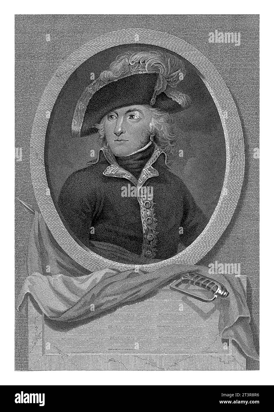 Bust portrait of Louis Lazare Hoche, in military costume. The portrait ...