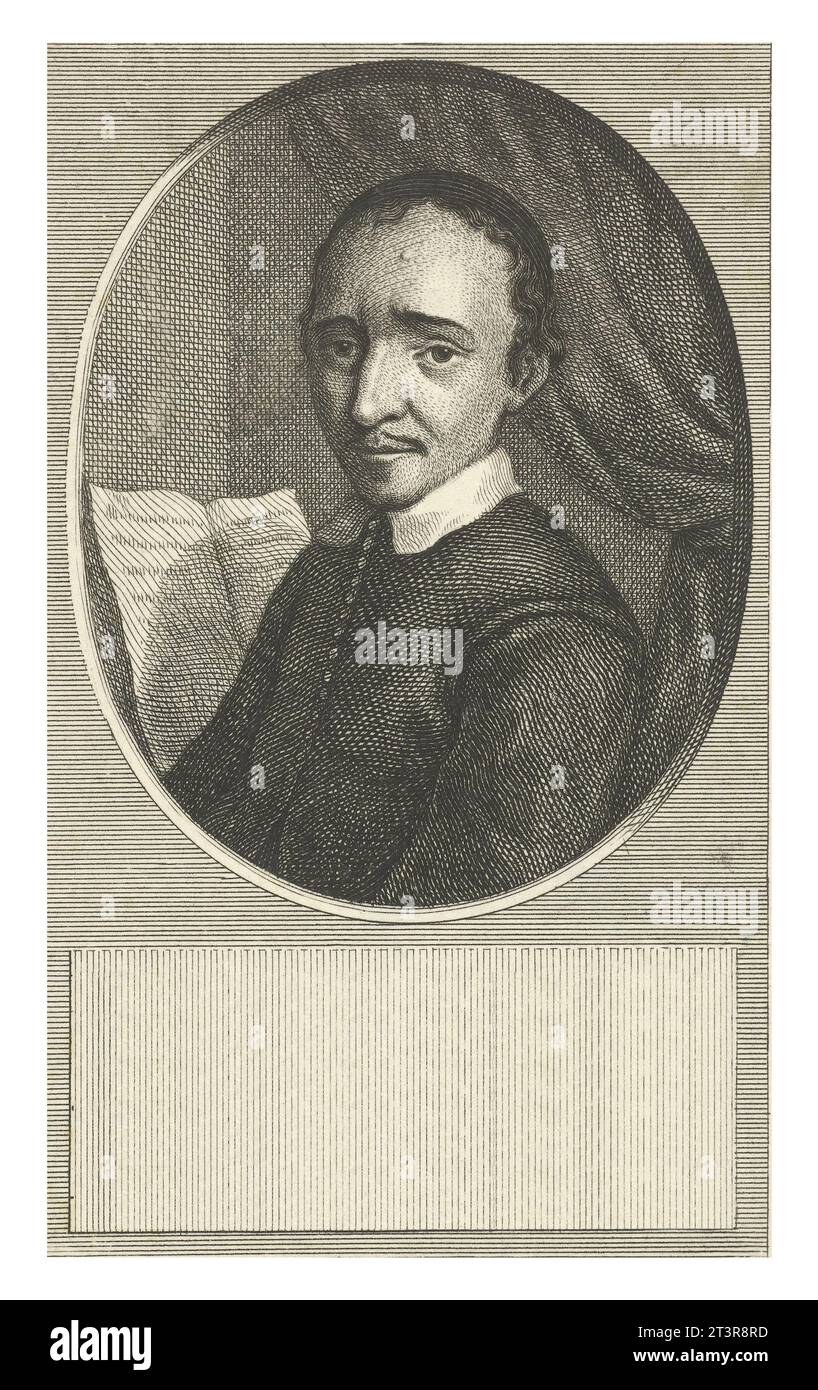 Portrait of Tieleman van Bracht, Simon Fokke, 1722 - 1784 Portrait bust ...