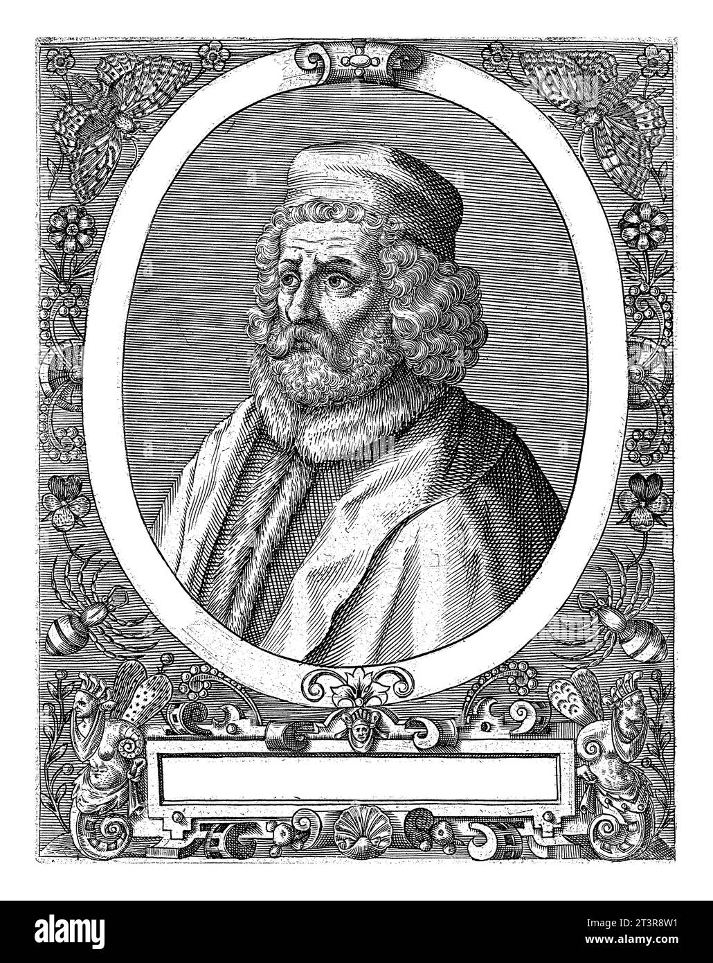 Portrait of Theodore Gaza, Theodor de Bry, after Jean Jacques Boissard ...