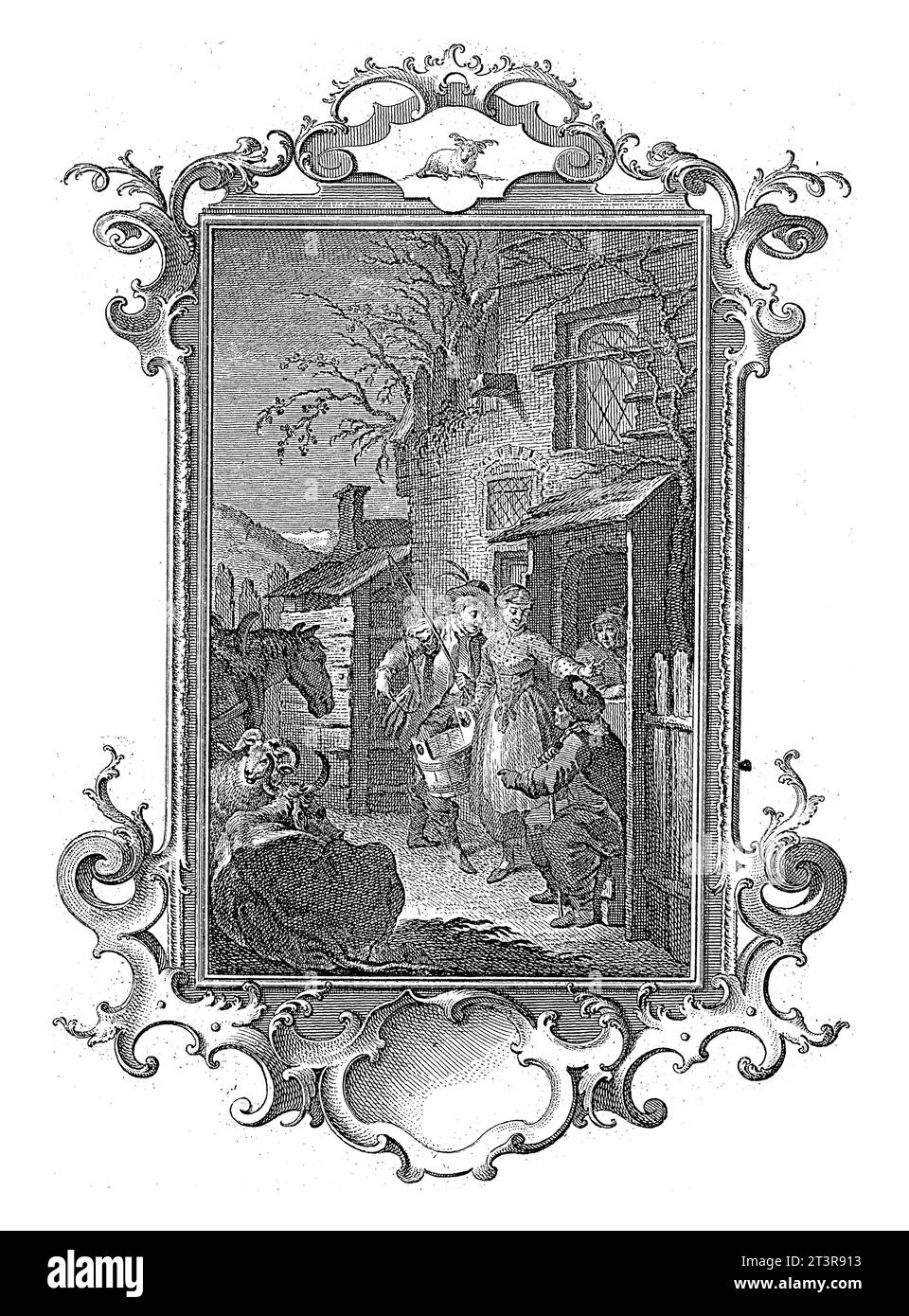 Couple in front old Black and White Stock Photos & Images - Alamy