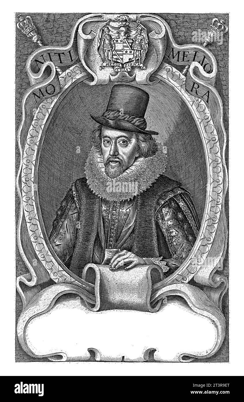 Portrait of scientist Francis Bacon, Simon van de Passe, in or after ...