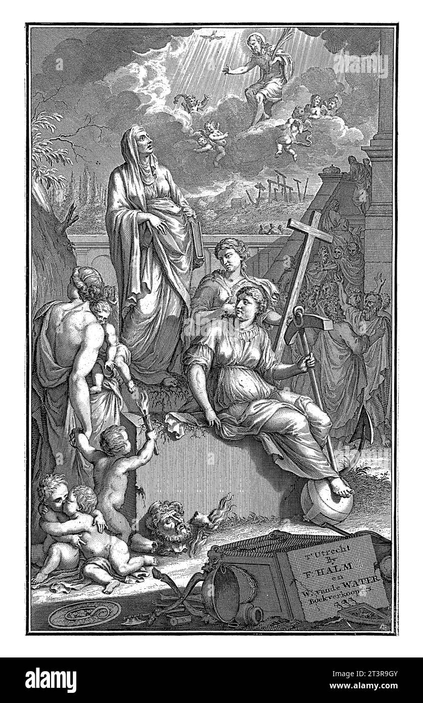 Faith, Hope and Love, Joseph Mulder, after Jan Goeree, 1698 The three ...