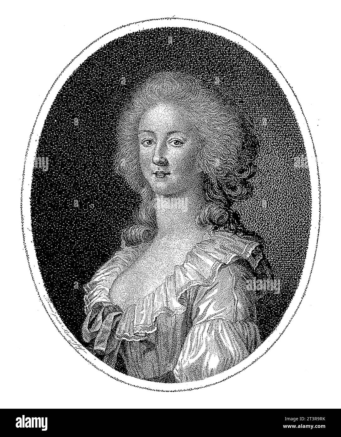 Portrait of Marie-Therese Louise de Savoye-Carignano in oval, Jean ...