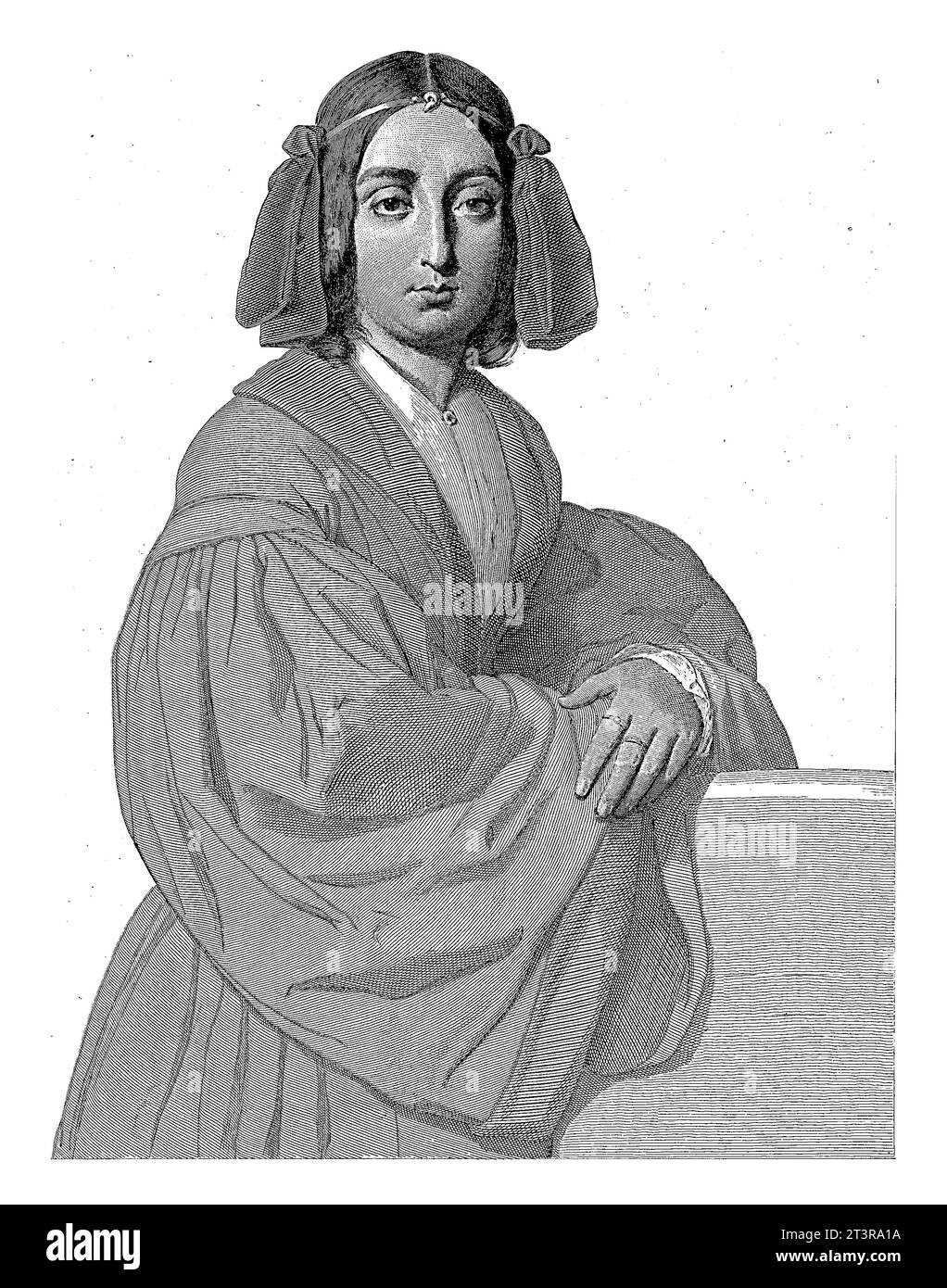 Portrait of the writer Georg Sand, Luigi Calamatta, 1840, vintage ...