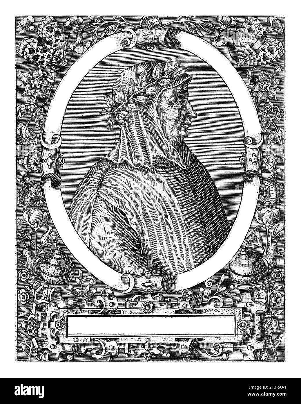 Portrait of Francesco Petrarca, Theodor de Bry, after Jean Jacques ...