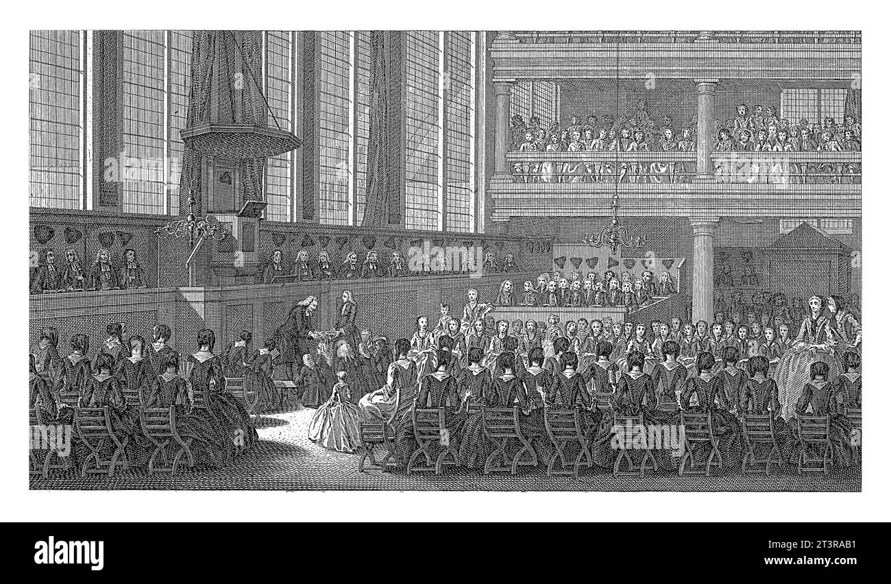 Baptism in the Mennonite Church Bij 't Lam in Amsterdam, Simon Fokke ...