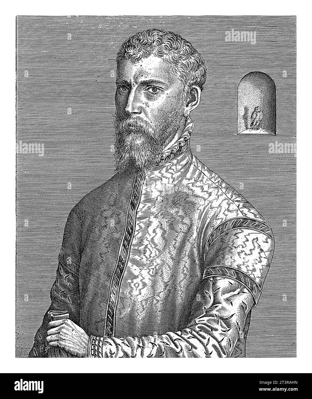 Portrait of the painter Henri met de Bles, Wierix (rejected attribution ...