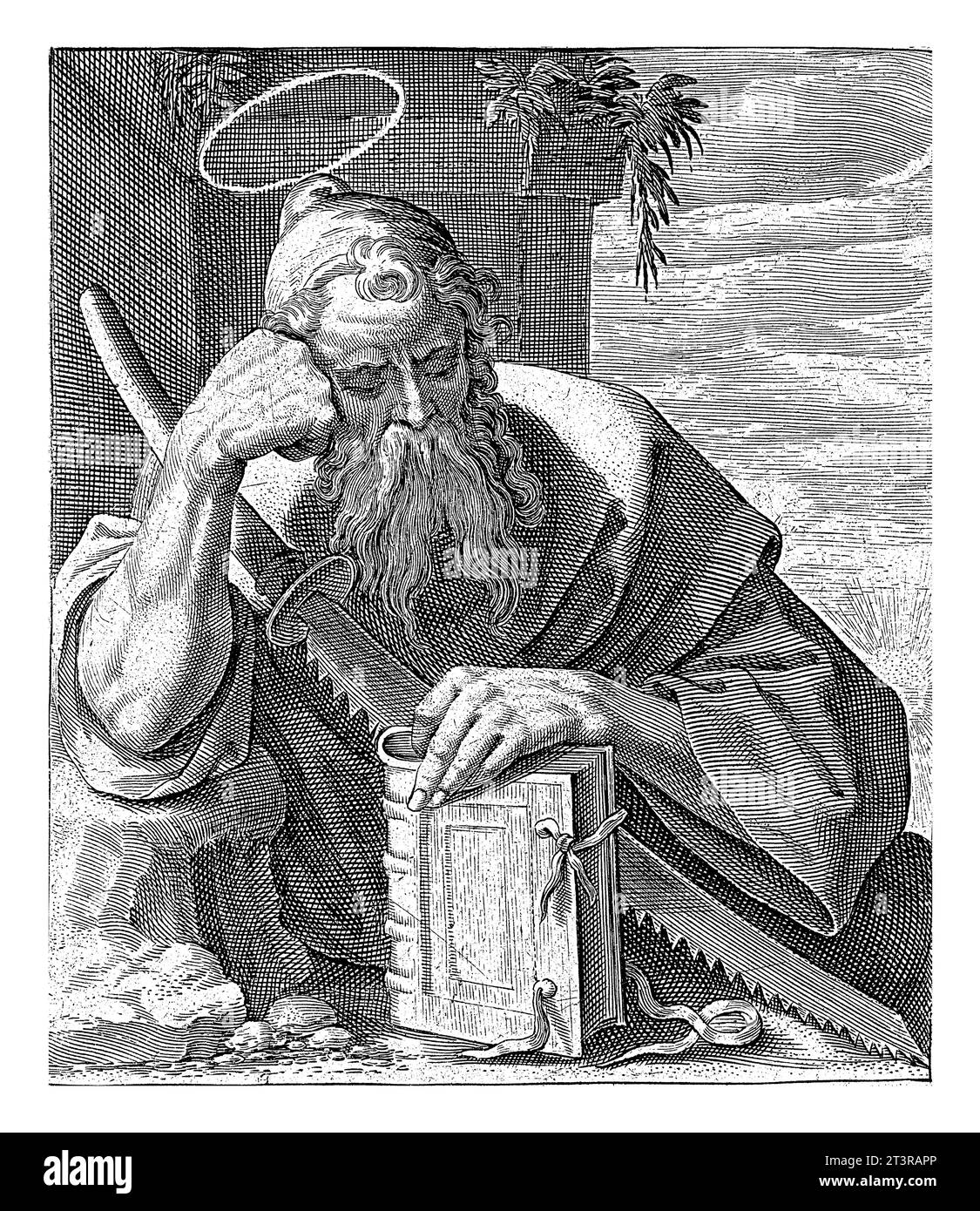 Apostle Simon, Crispijn van de Passe (I), after Joos van Winghe, 1594 ...