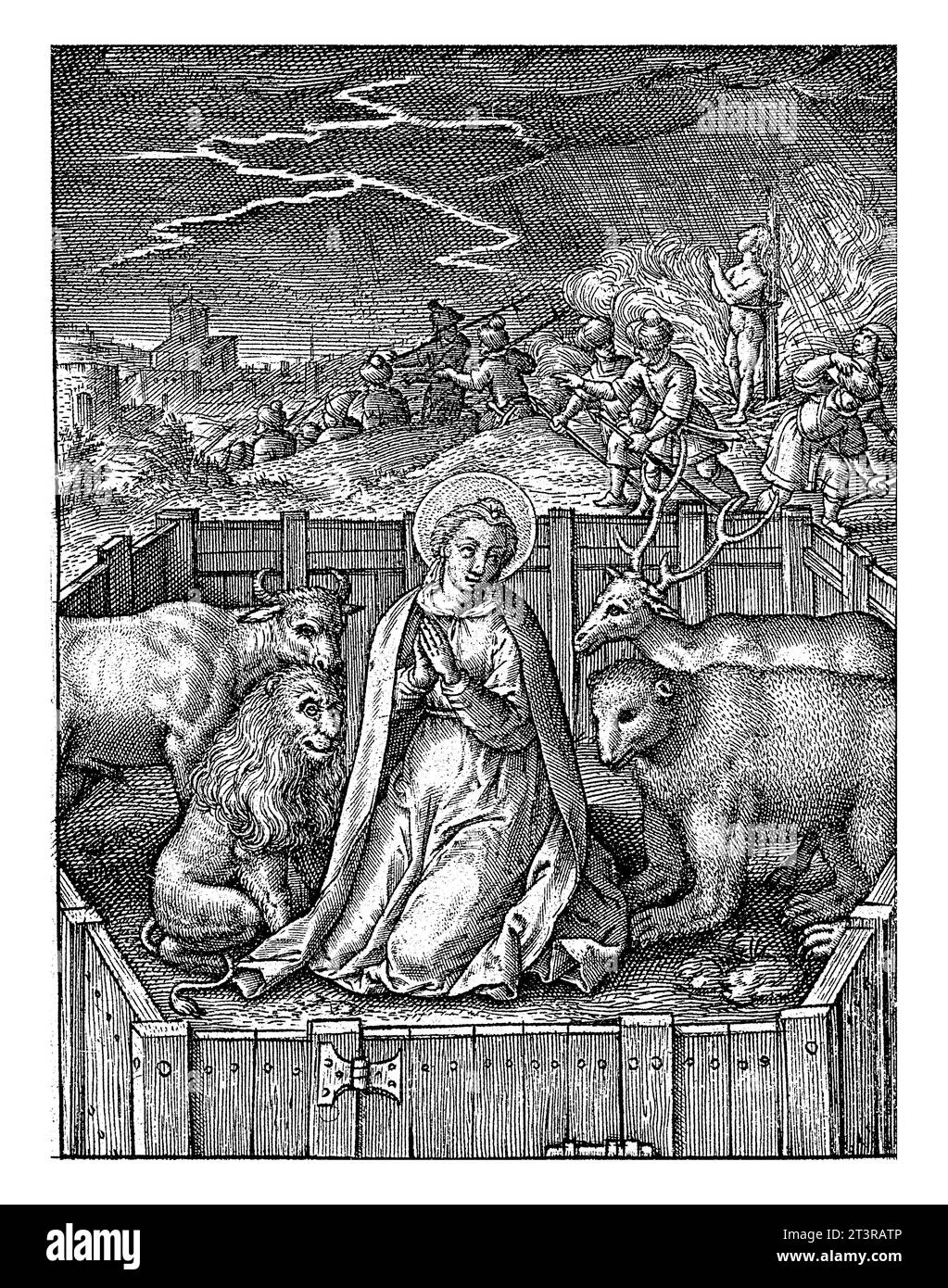 Virtue of the Inviolate, Hieronymus Wierix, 1563-1619 Saint Thecla of ...