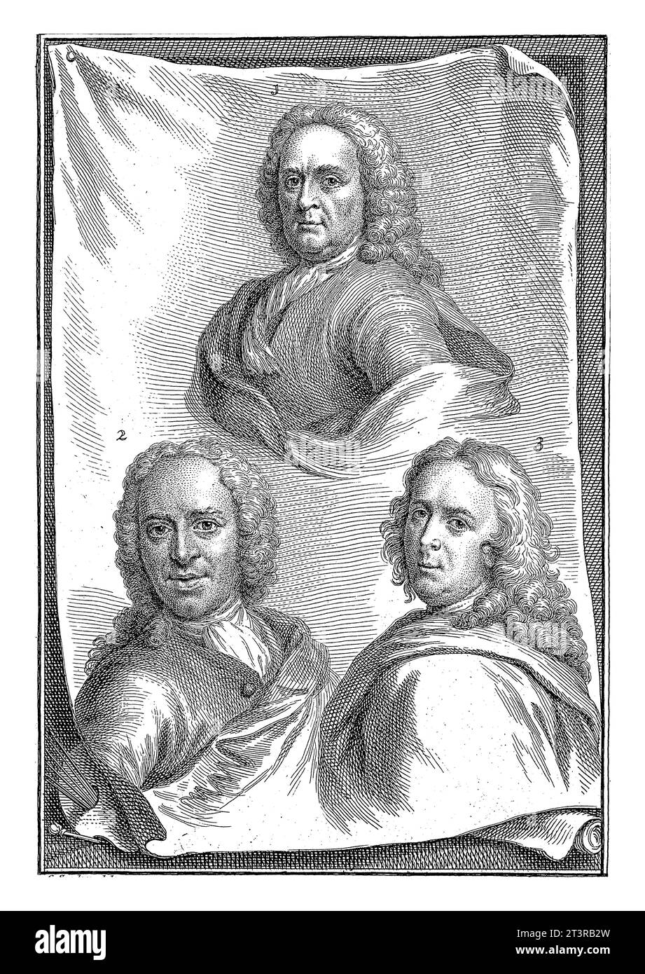 Portraits of Elias van Nijmegen, Gerard Sanders and Dionys van Nijmegen ...