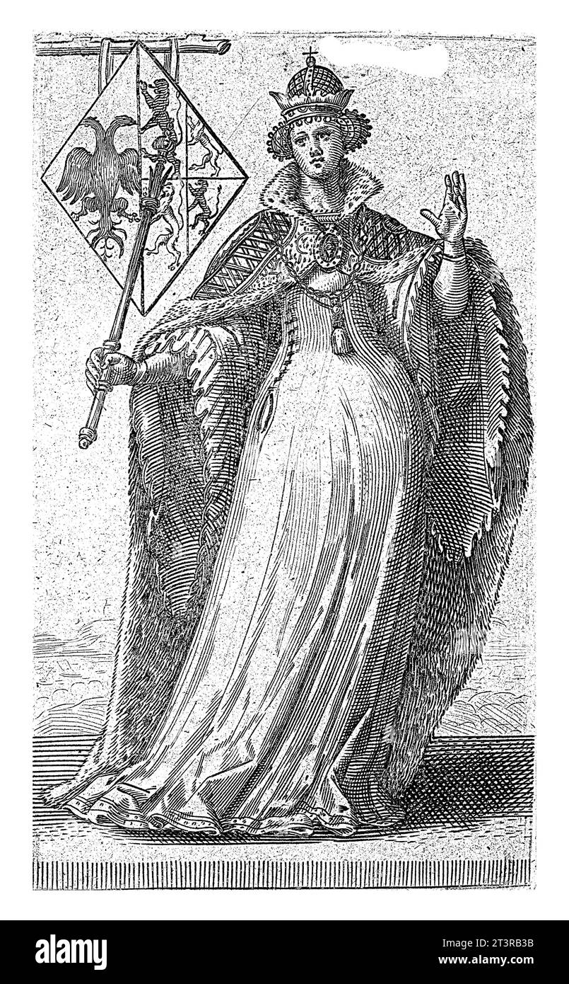Portrait of Margaret of Bavaria, Adriaen Matham, 1620 Portrait of ...