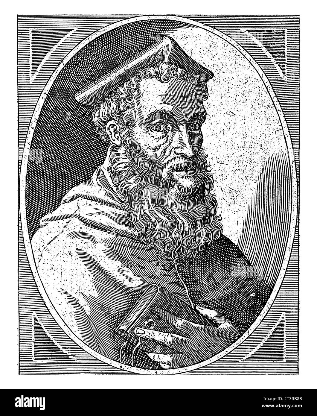 Portrait of philosopher Jacopo Mazzoni, Andrea Salmincio, 1640, vintage ...