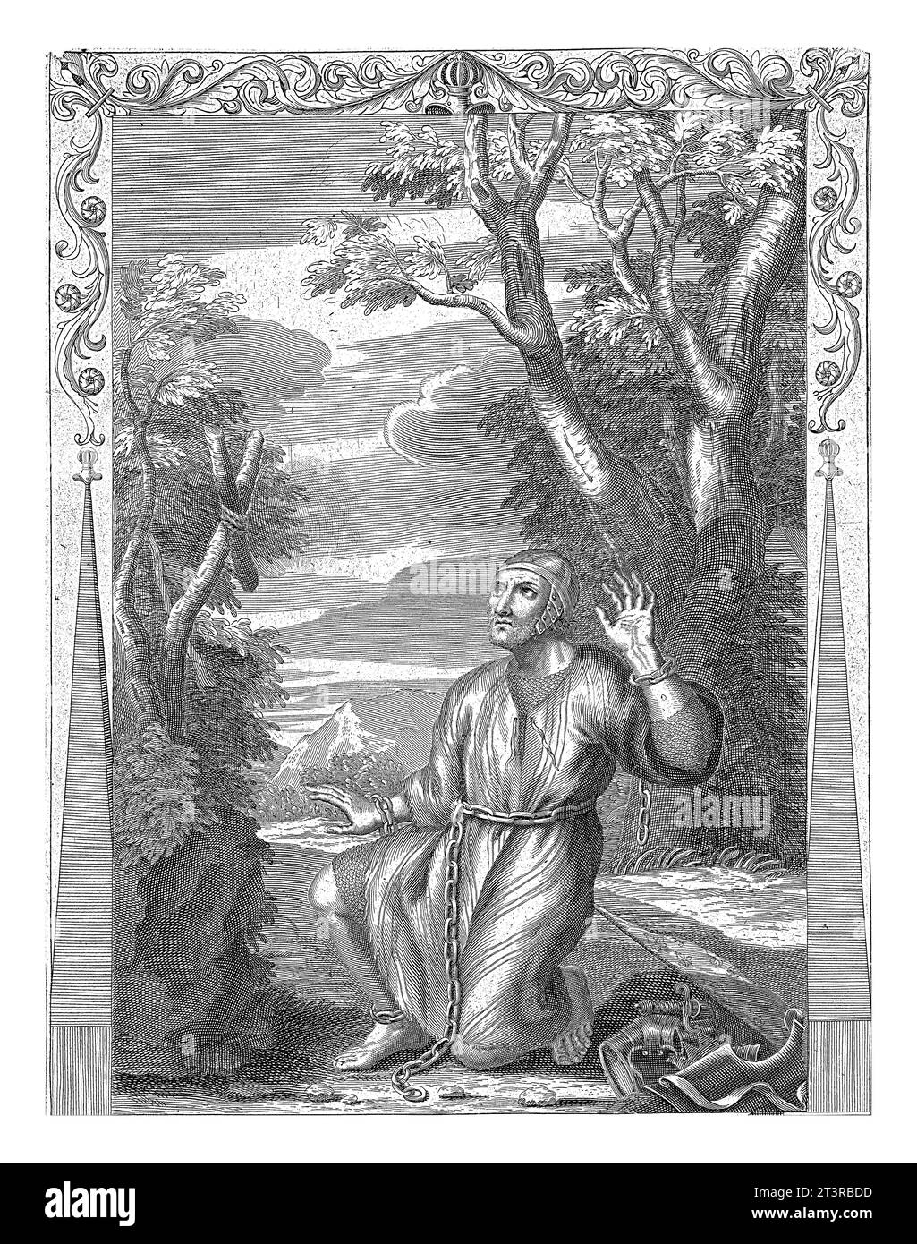 William of Aquitaine on pilgrimage, Albertus Clouwet, after Coragiosus ...